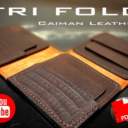 Tri Fold Wallet Digital PDF Pattern Tri-fold Leather Wallet - Etsy
