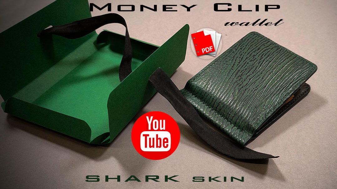 Minimalist Leather Money Clip Wallet Digital PDF, Pattern Leather ...