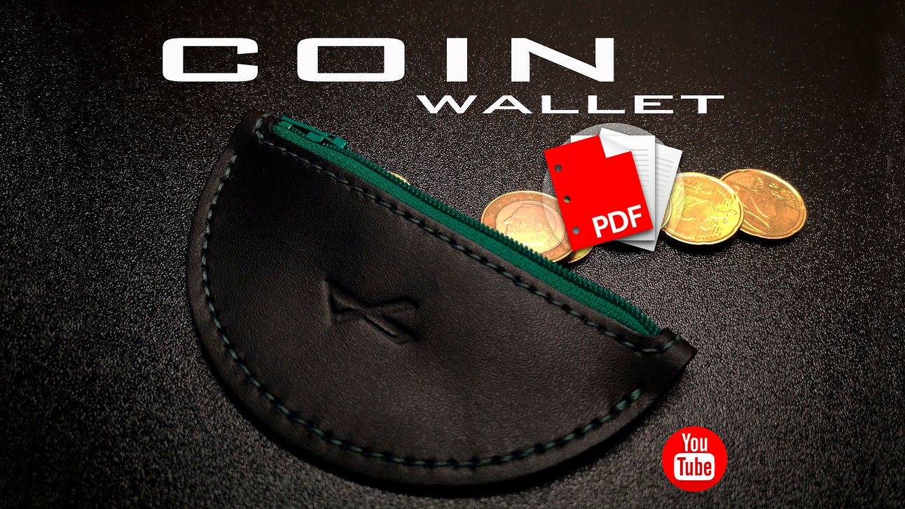 Minimalist Coin Wallet Digital PDF, Pattern Leather Purse Wallet - Etsy