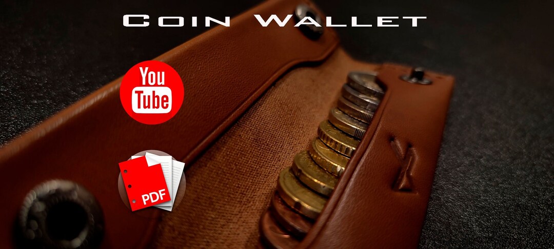 Minimalist Coin Wallet Digital PDF, Pattern Leather Purse Wallet - Etsy