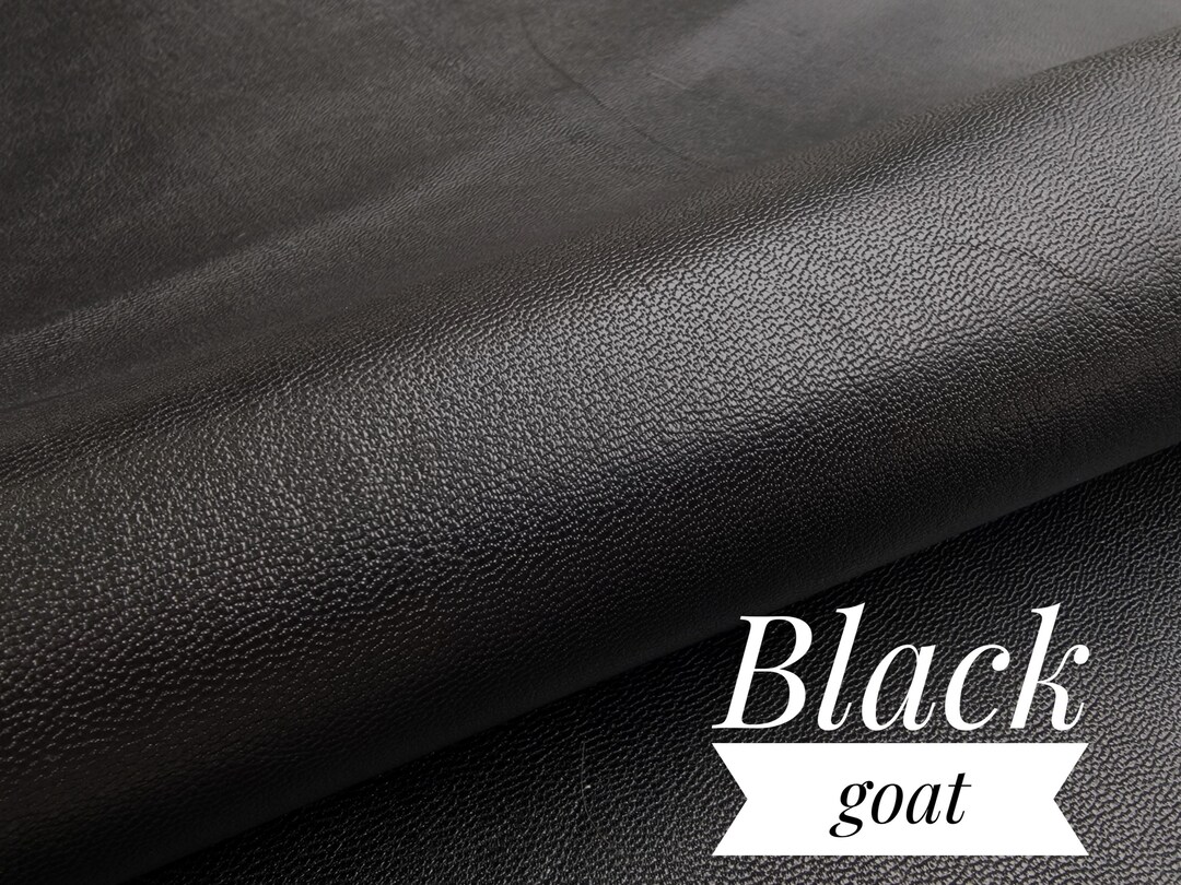 Black Goat Leather Hide for Crafts and DIY Projects - With Defects - Etsy