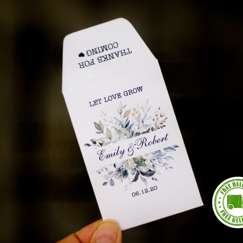 Custom Printed Seed Packets Custom Seed Packets Wedding - Etsy