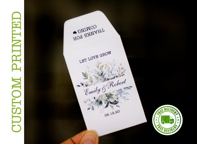 Custom Printed Seed Packets Custom Seed Packets Wedding - Etsy