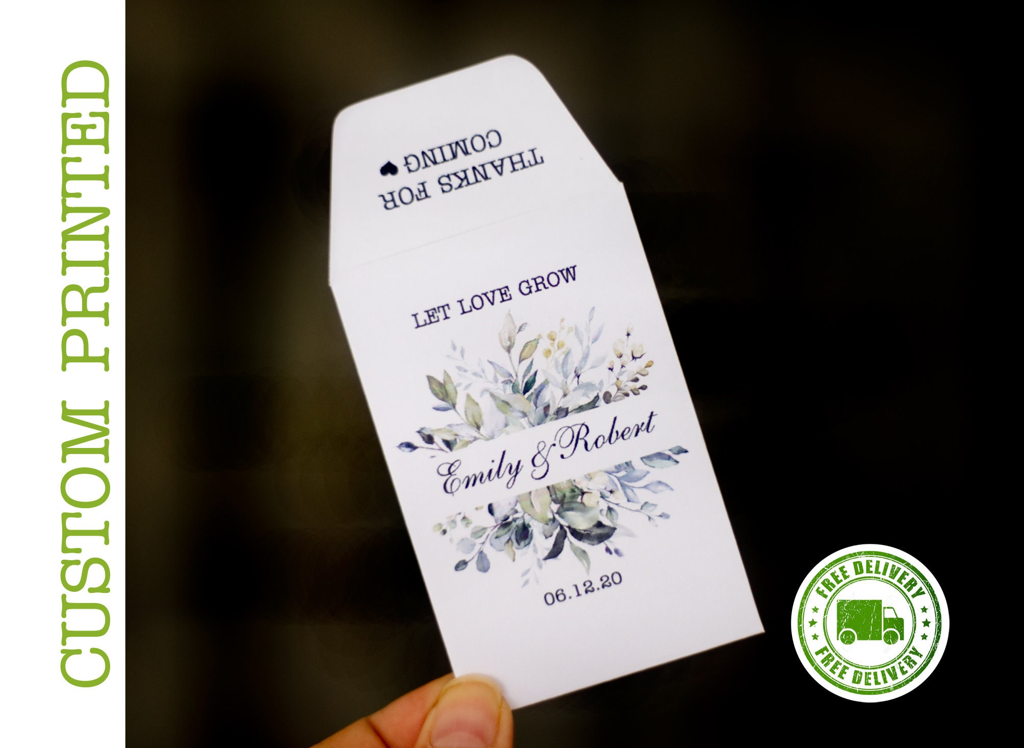 Custom Printed Seed Packets Custom Seed Packets Wedding - Etsy Australia