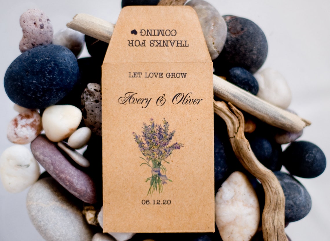 Lavender Seed Packets Custom Seed Packets Wedding Favors | Etsy
