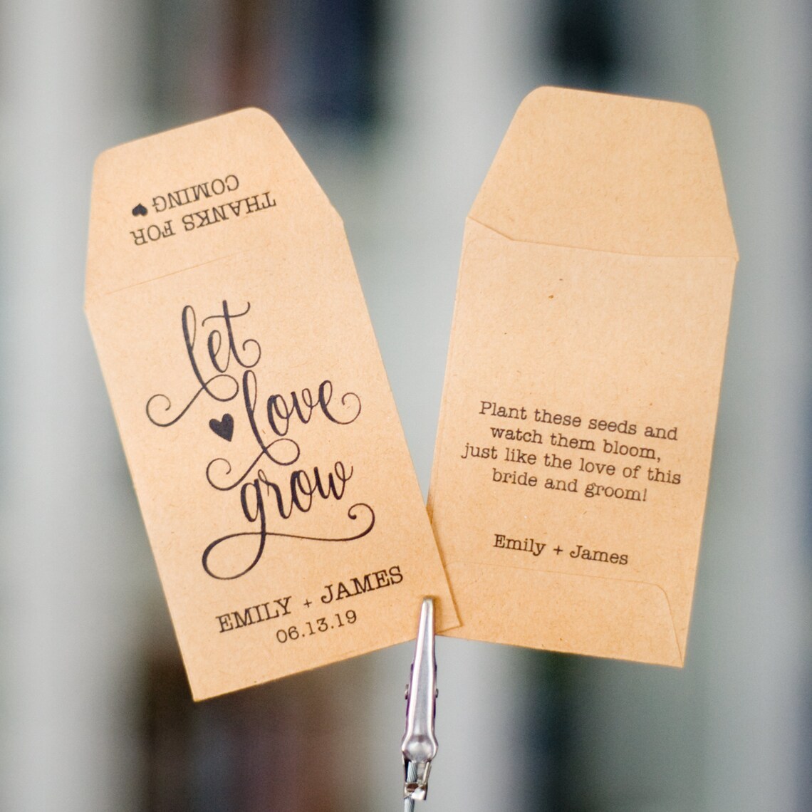 Let Love Grow Seed Packets Custom Seed Packets Wedding - Etsy