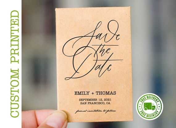 Save the Date Seed Paper Packets Calligraphic Save the Date | Etsy