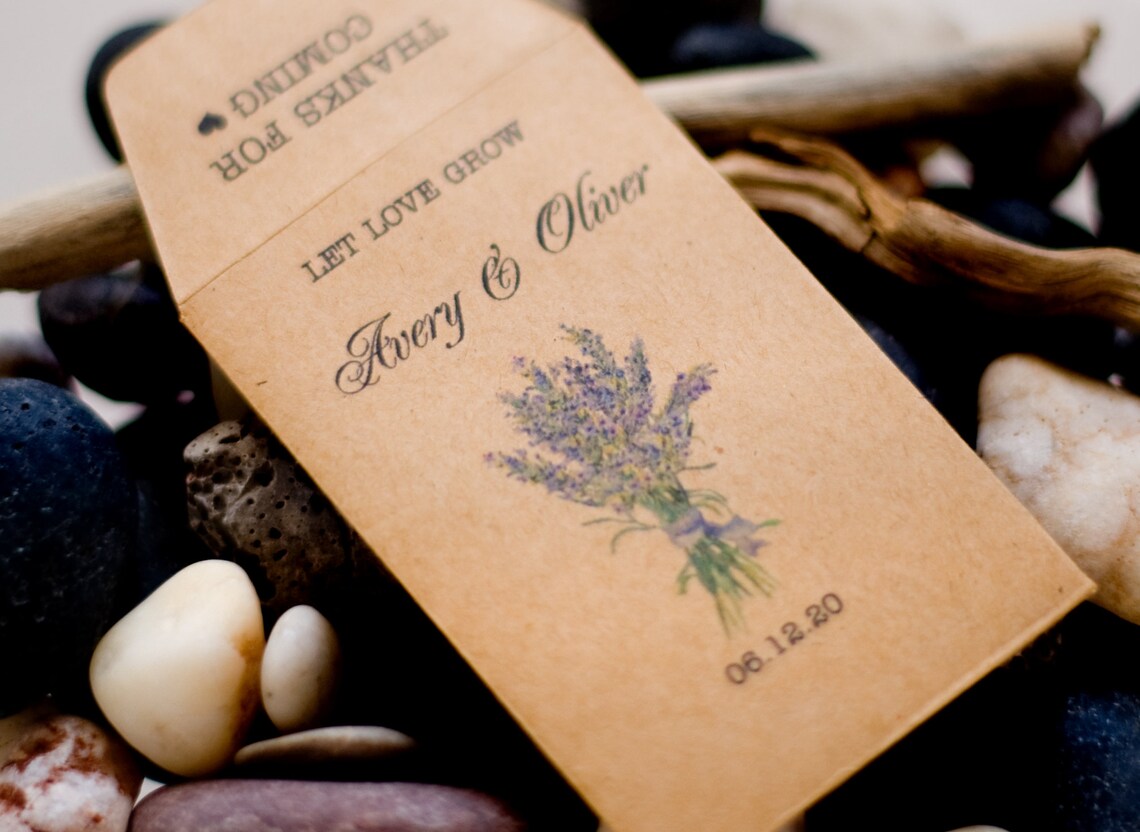 Lavender Seed Packets Custom Seed Packets Wedding Favors - Etsy Canada