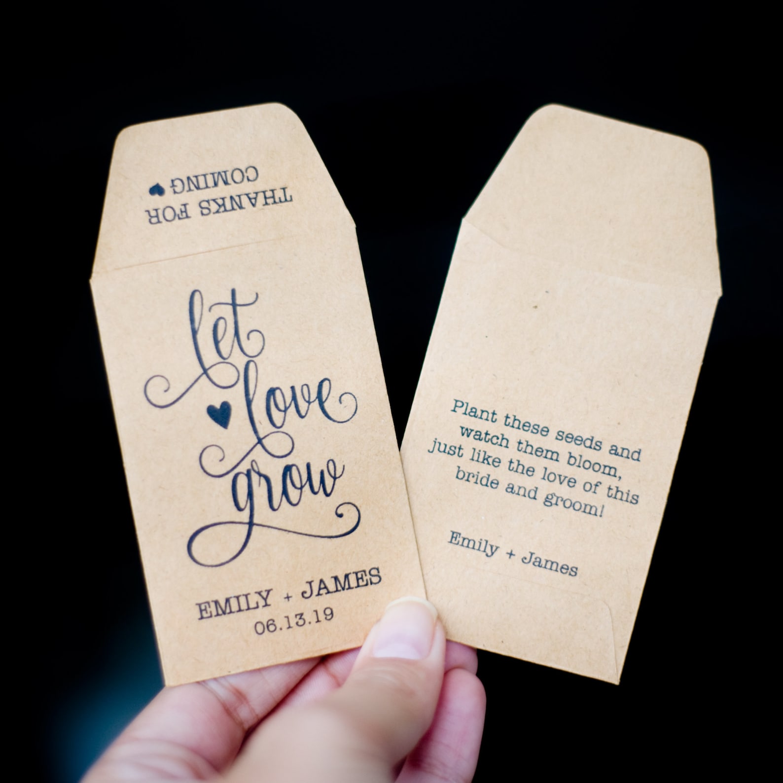 Let Love Grow Seed Packets Custom Seed Packets Wedding - Etsy