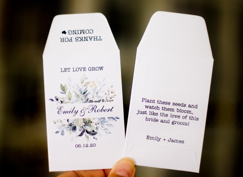 Custom Printed Seed Packets Custom Seed Packets Wedding | Etsy