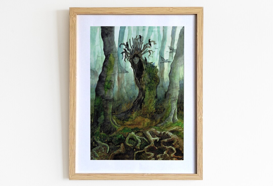 Leshy Art Print Slavic Mythology Poster Wall Decor - Etsy
