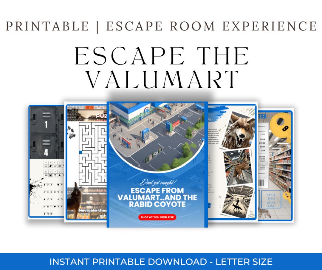 Printable Escape Room Digital Download Supermarket Escape Game Game ...