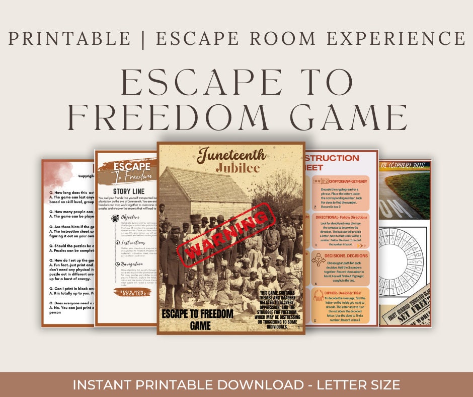 Juneteenth Printable Escape Room Digital Download Printable Game Game ...