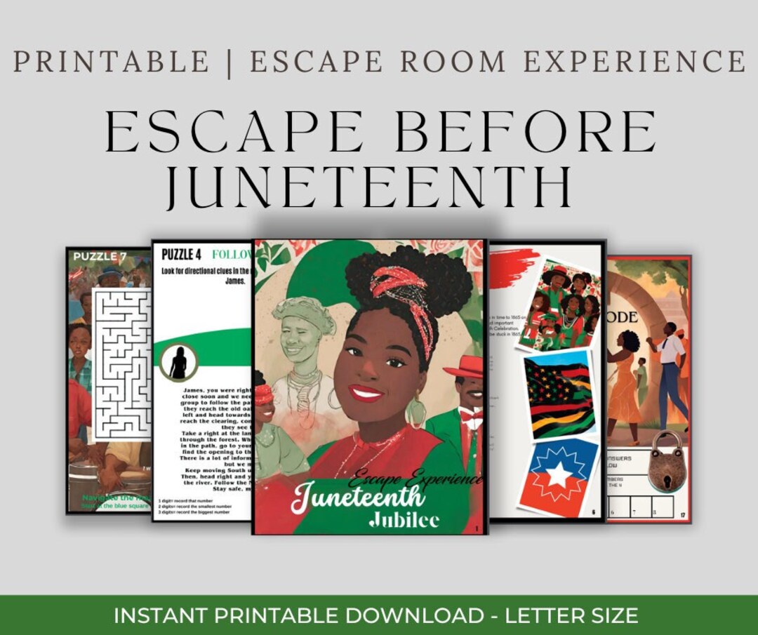 Juneteenth Printable Escape Room Digital Download Printable Game Game ...