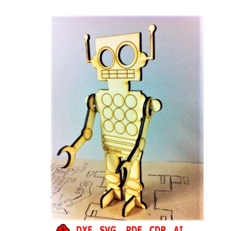 Robot Laser Cut - Etsy