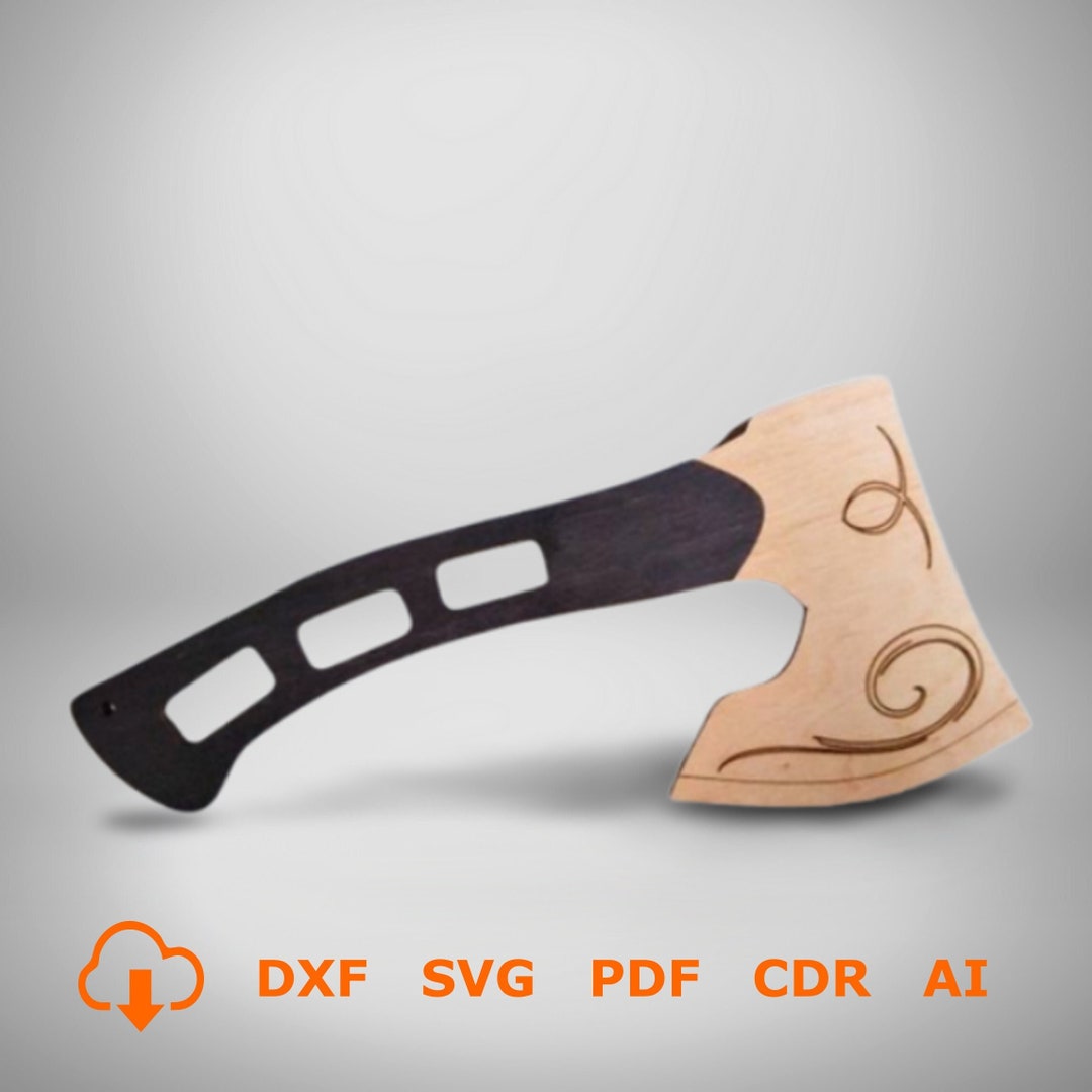 Wooden Axe Laser Cut, Wooden Battle Axe Toy Laser Cut Files, Wall ...