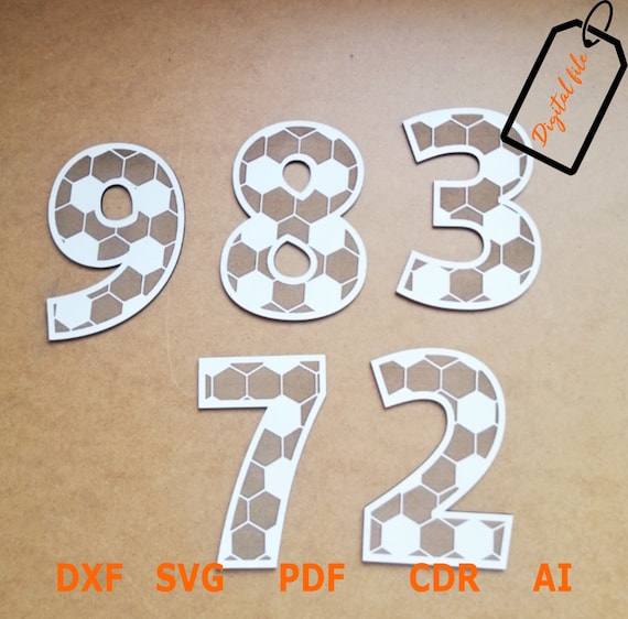 All Full Soccer Numbers SVG DXF Frame Svg Laser Glowforge | Etsy
