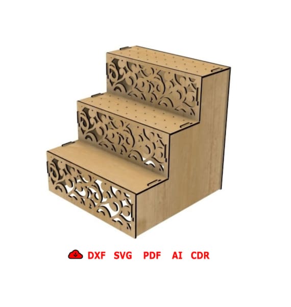 Wooden Display Stand Laser Cut / Wooden Step Shelf Laser Cut / - Etsy UK