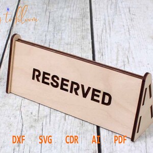 3mm Wooden Restaurant Reserved Table Signs, Cafe Table Card Holders ...