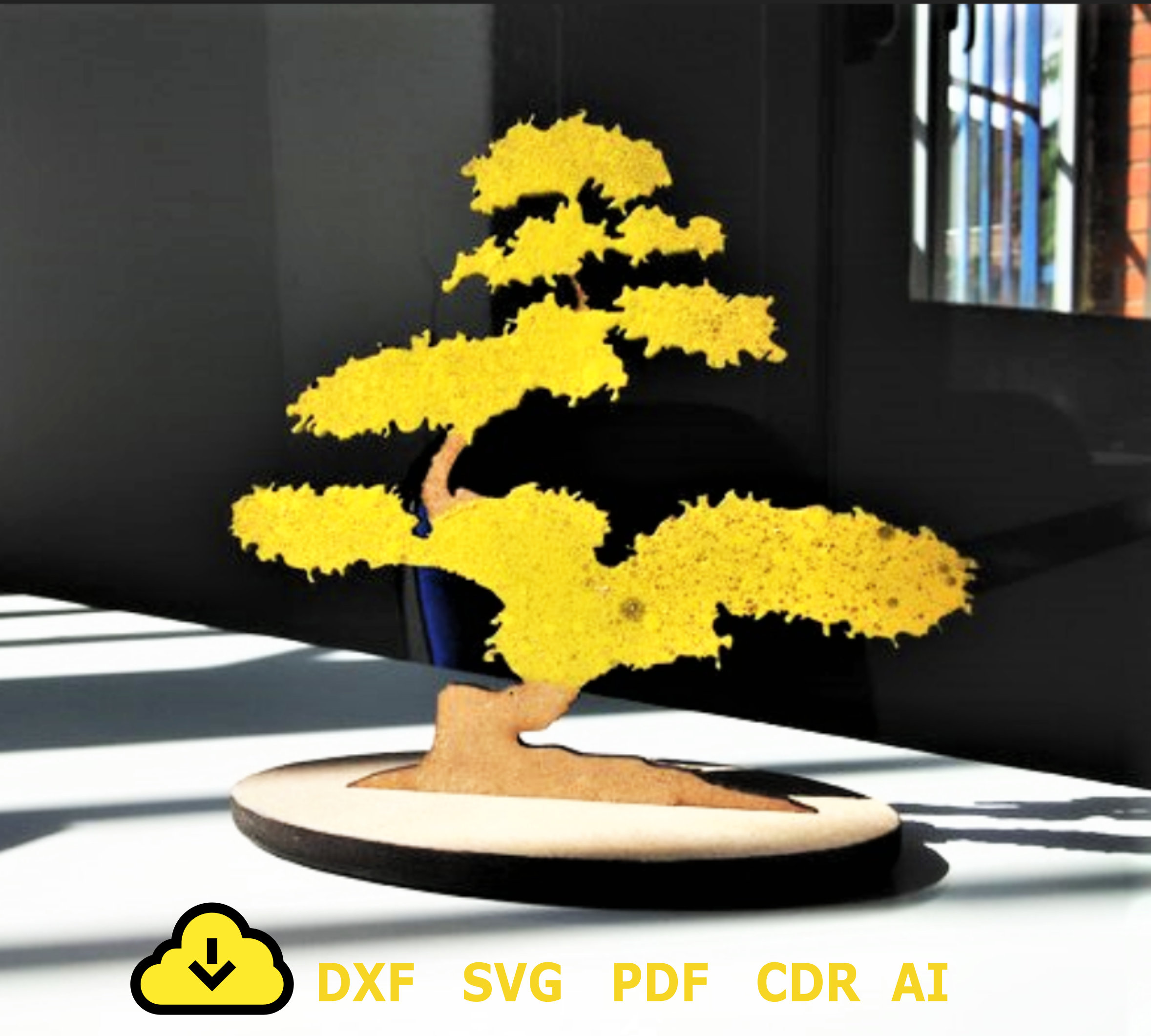 Bonsai Tree Laser Cut Svg Dxf Files for DIY 3D Vector Model for 3mm ...