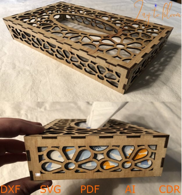 Wooden Tissue Box Napkin Holder Laser Cut SVG Dxftissue Box - Etsy