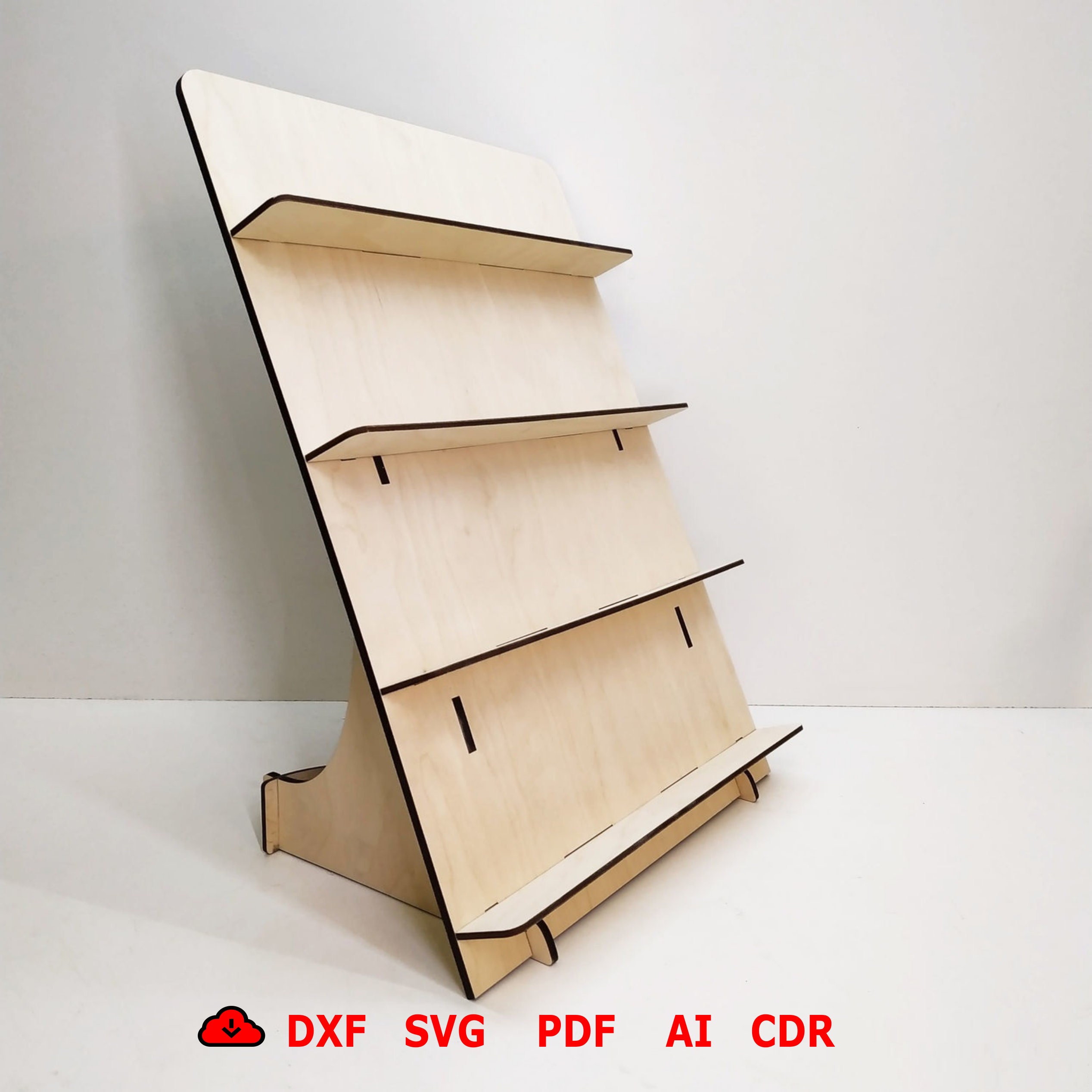 Wooden Display Stand Svg 4mm Laser Cut / Wooden Step Shelf - Etsy Australia