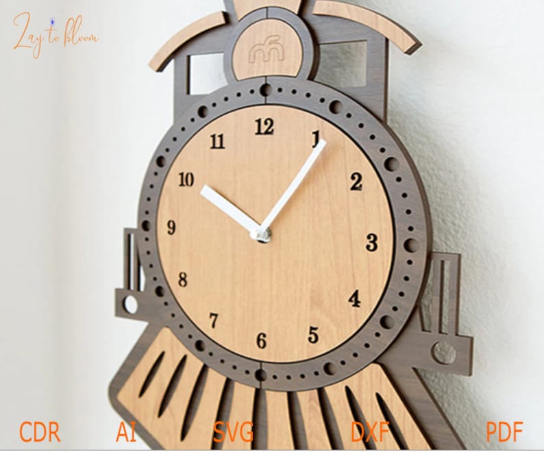 DXF Files for Laser Wooden Wall Clock Vector Projects for - Etsy
