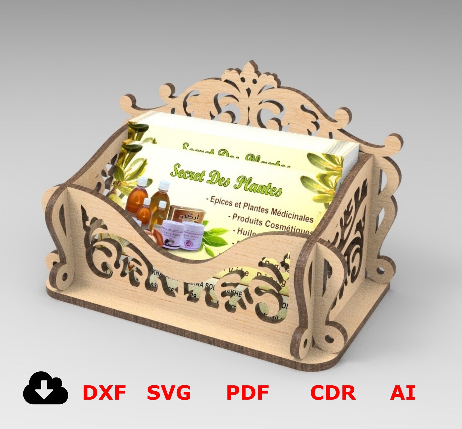 Cards Box Laser Cut, Vector Projects for CNC Router and Laser Cutting ...