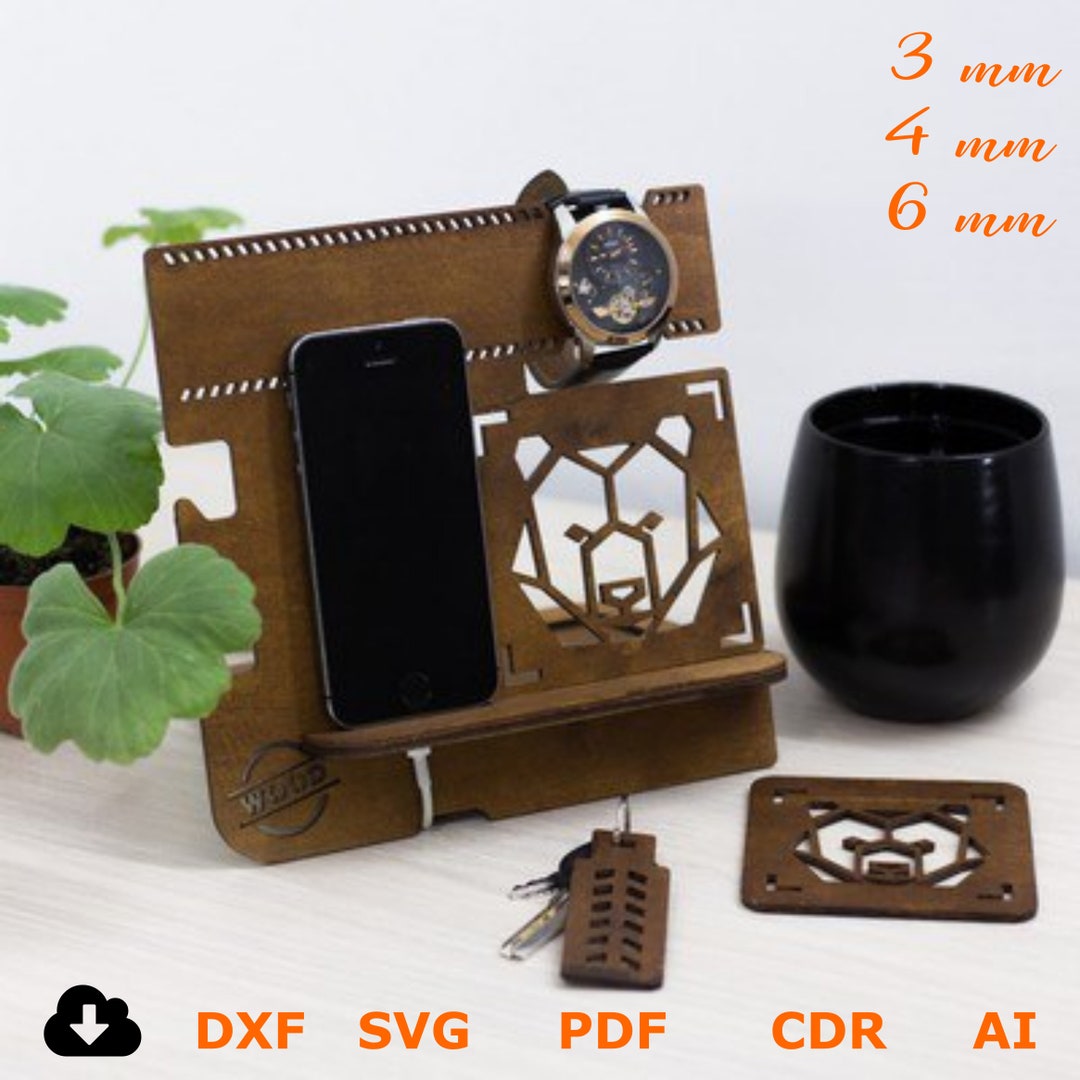 Wooden Phone Stand + Keychain + Coaster ,vector Projects for CNC Router ...