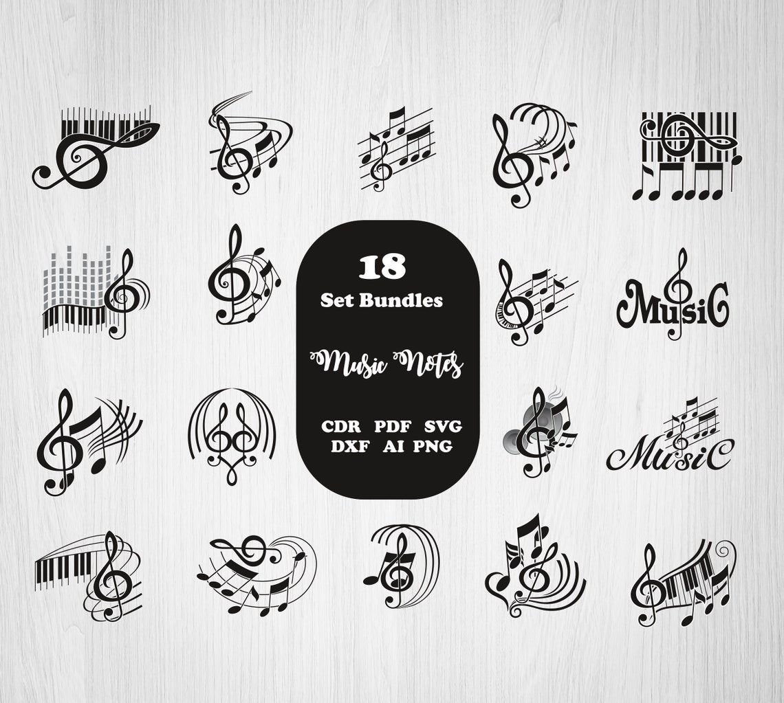 MUSICAL NOTES SVG Musical Notes Clipart Music Notes Svg - Etsy