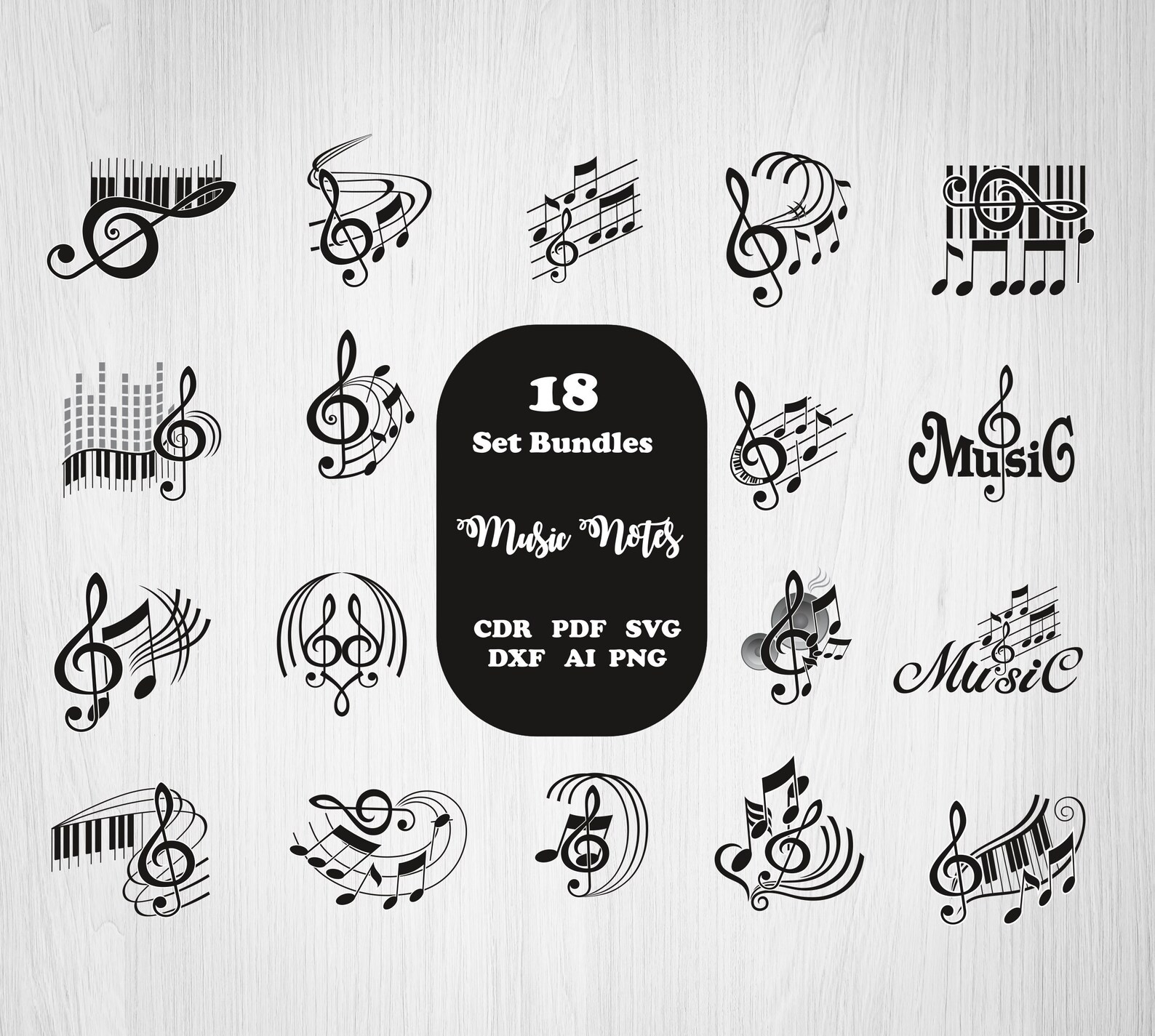 MUSICAL NOTES SVG Musical Notes Clipart Music Notes Svg - Etsy