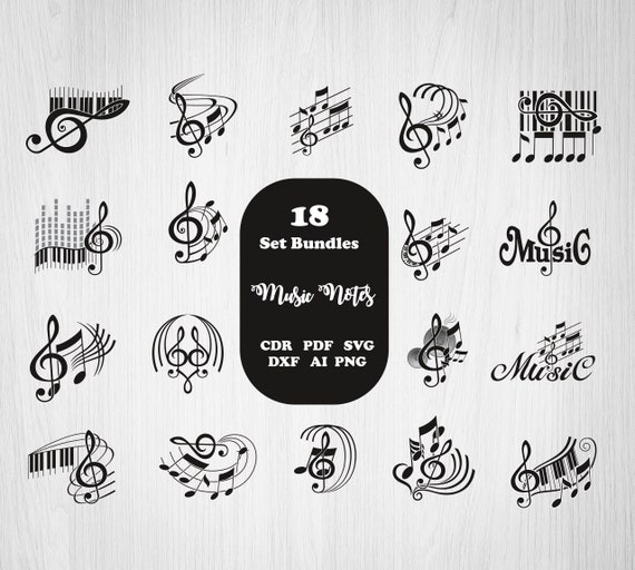 MUSICAL NOTES SVG Musical Notes Clipart Music Notes Svg - Etsy