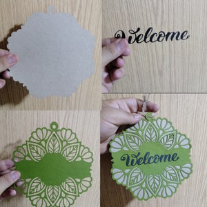 Decorative Layered Welcome Sign , Welcome Sign Cutting or Printing ...