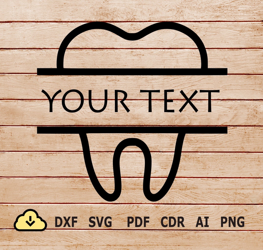 Tooth Monogram Svg, Tooth Model for Personalized Texts and Names, Tooth ...