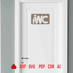 Wooden WC Sign Creative Toilet Sign Laser Cut, Restroom Door Sign ...