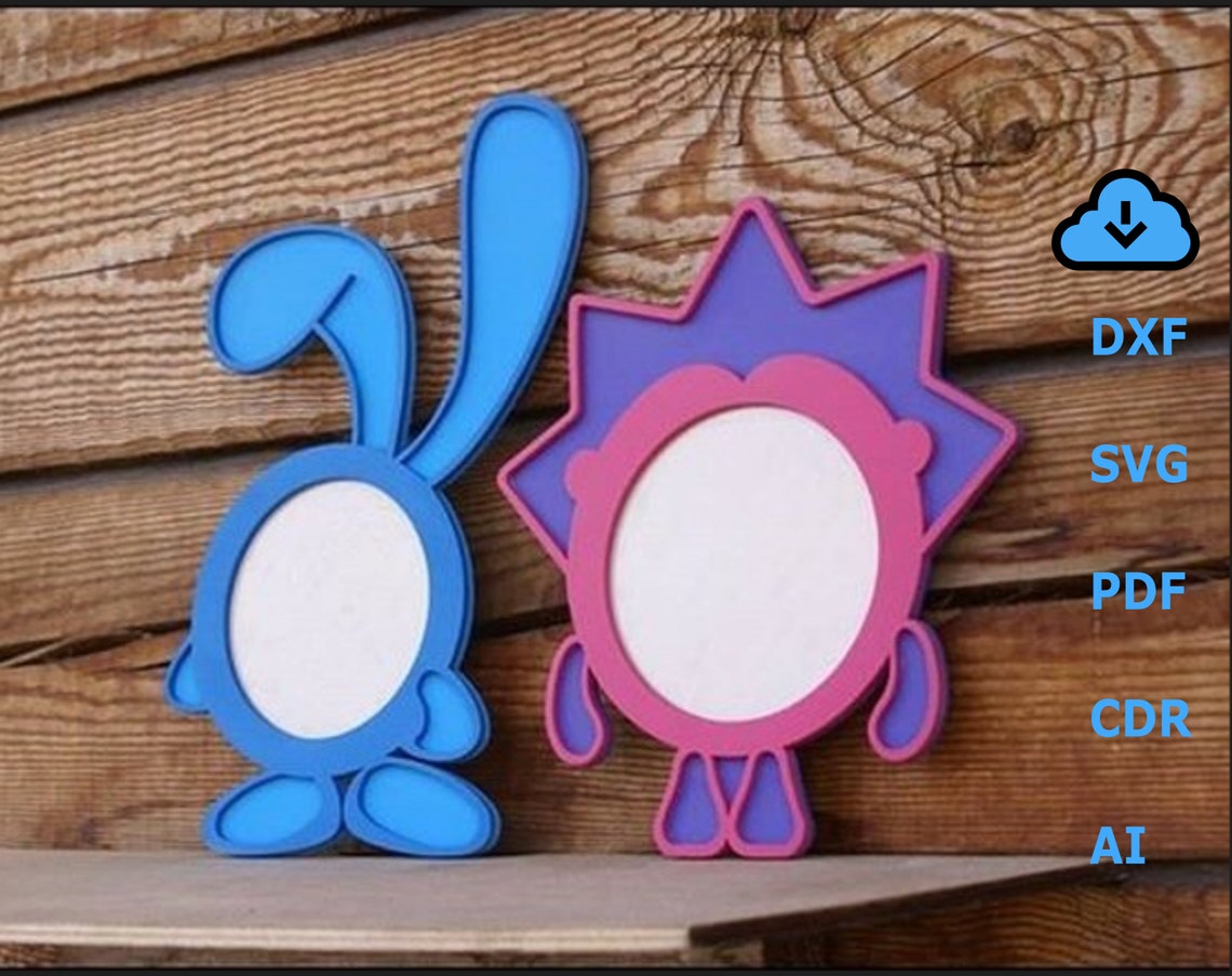 Kids Photo Frame Laser Cut Svg Dxf, Pictures Frame for Kids Svg ...