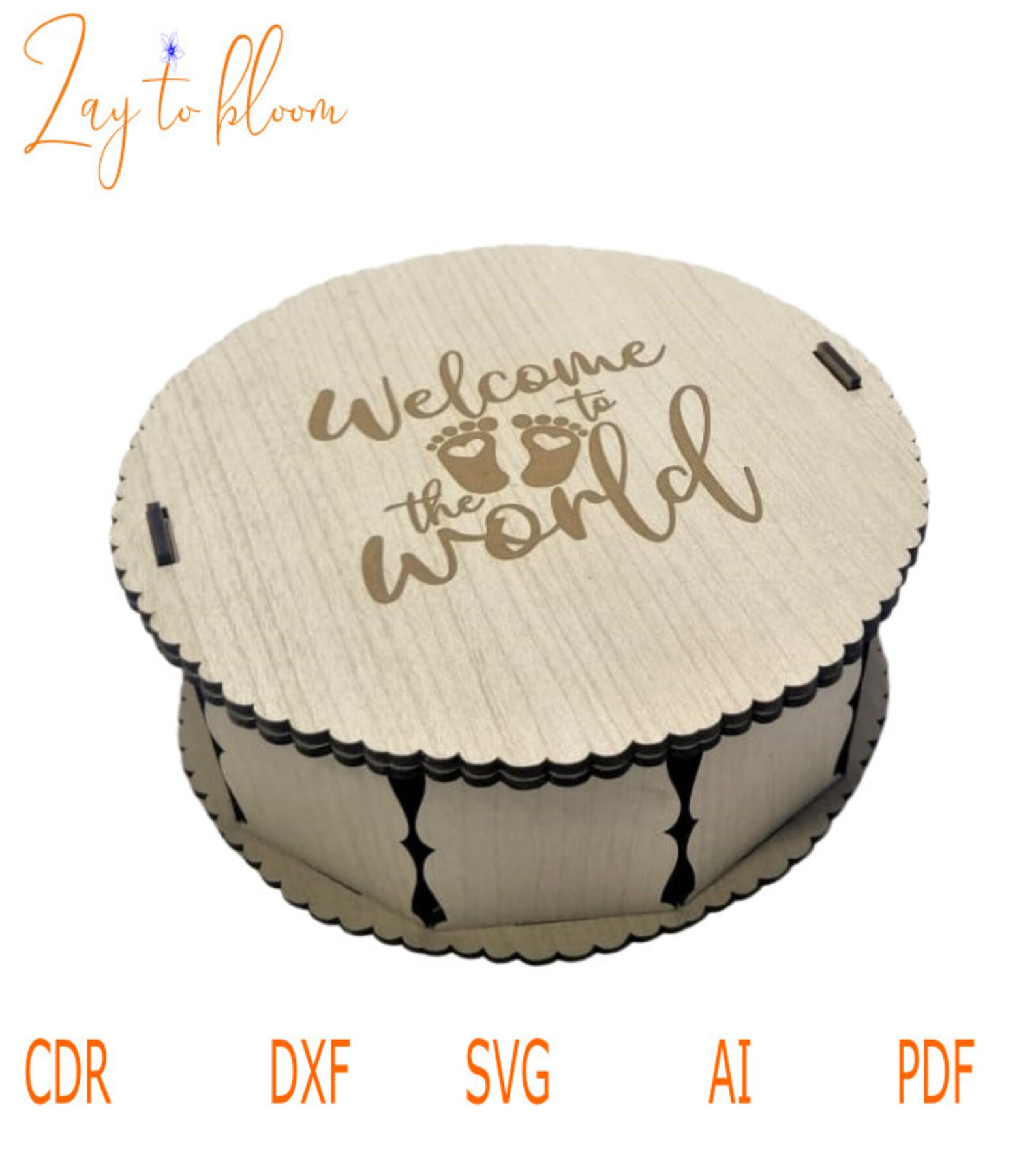 DXF Files for Laser Wooden Round Personalized Ans Custom Gift - Etsy