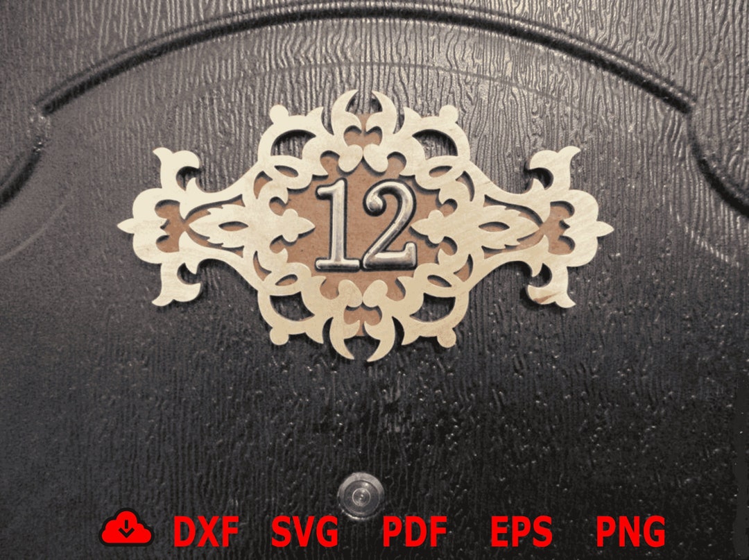 Wooden House Number Sign Laser Cut, Vintage Door Number Sign, Wooden ...