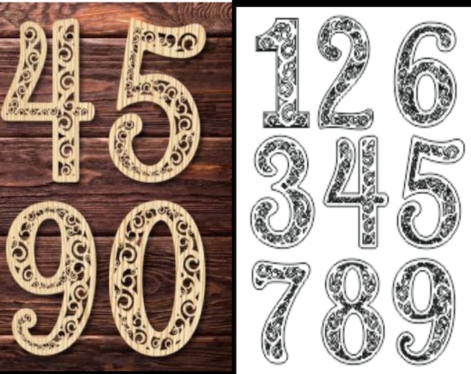 SVG DXF File for All Full Numbers Frame Laser Glowforge - Etsy