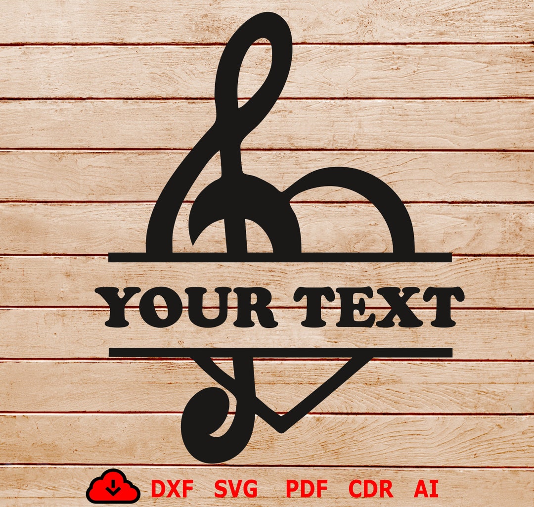 Music Note Split SVG , Music Note Monogram SVG, Music Note SVG Split ...