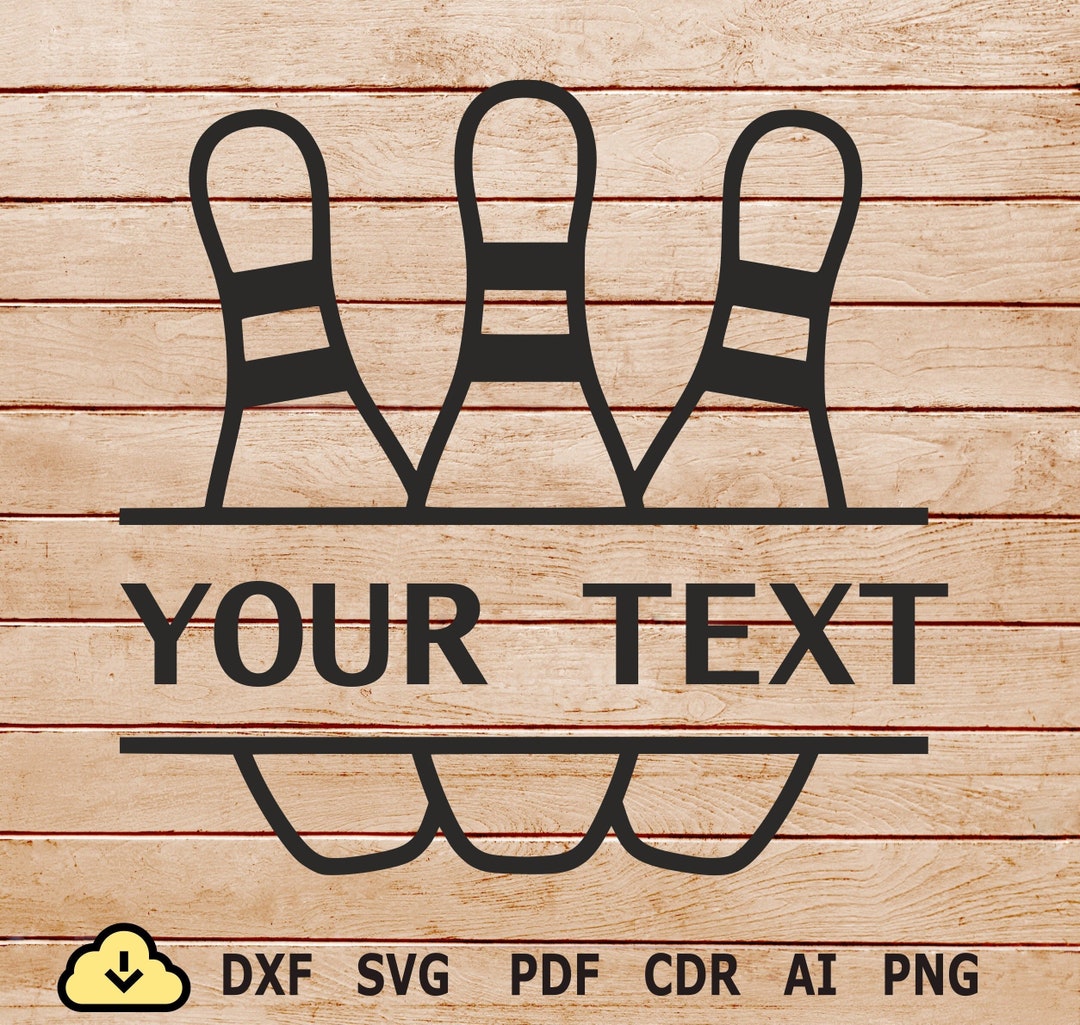 Bowling Monogram Svg, Bowling Bundle for Personalized Texts and Names ...