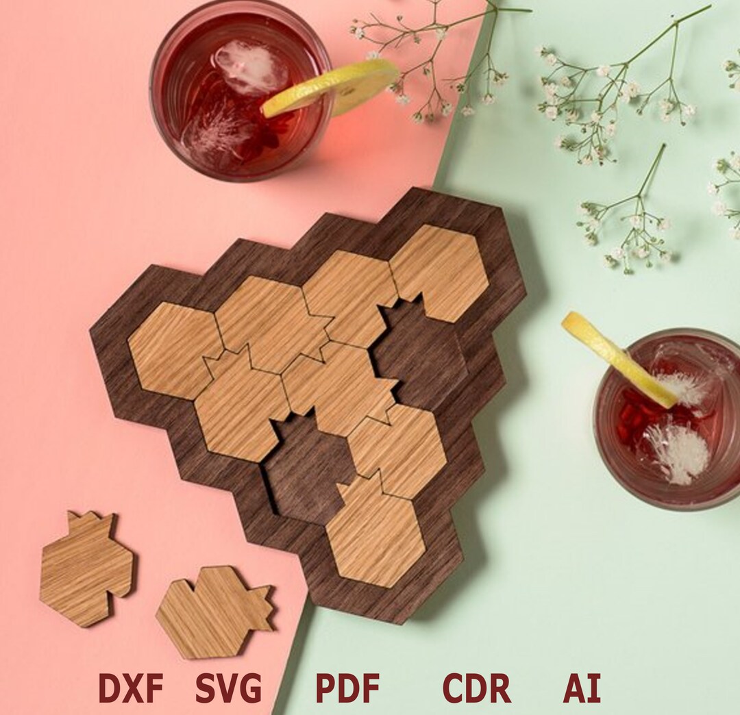 Dxf Svg Pdf File for Wooden Puzzle , Laser Cut Files, Laser Cut ...