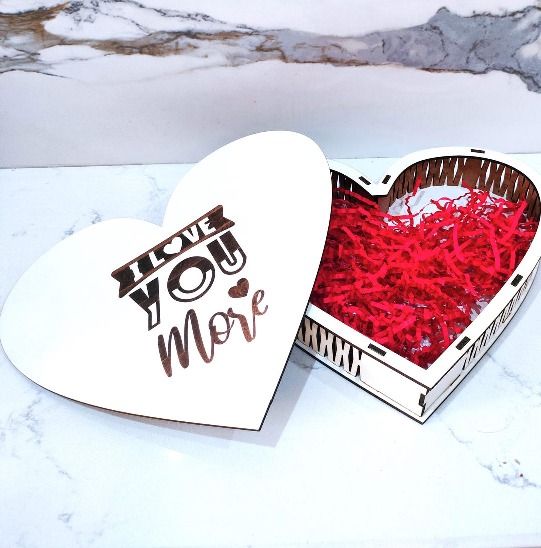 Heart Shaped Wooden Gift Box | Laser Cut Template for Weddings ...