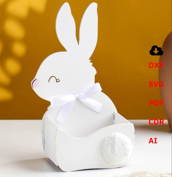 Easter Bunny Egg Box Cut File Vector Projects for CNC Router - Etsy ...