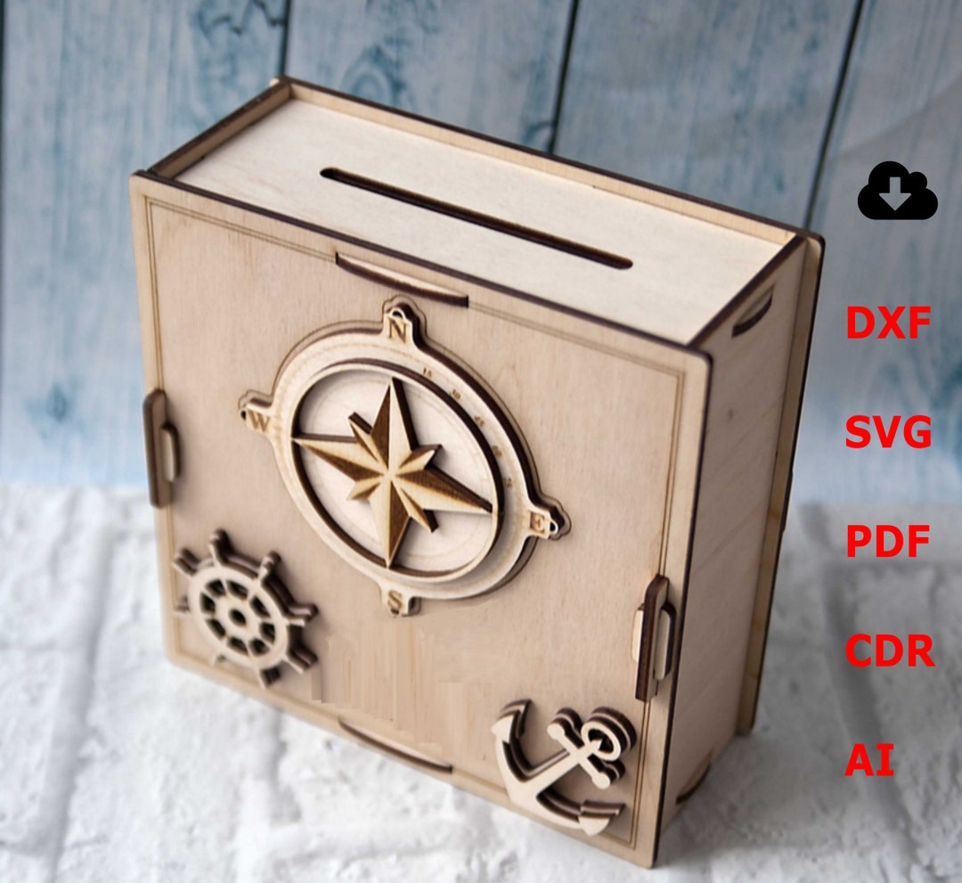 Piggy Bank Laser Cut, Vector Projects for CNC Router and Laser Cutting ...