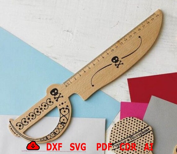 Wooden Knife Shaped Ruler Laser Cut Kids Knife Shaped Wooden - Etsy