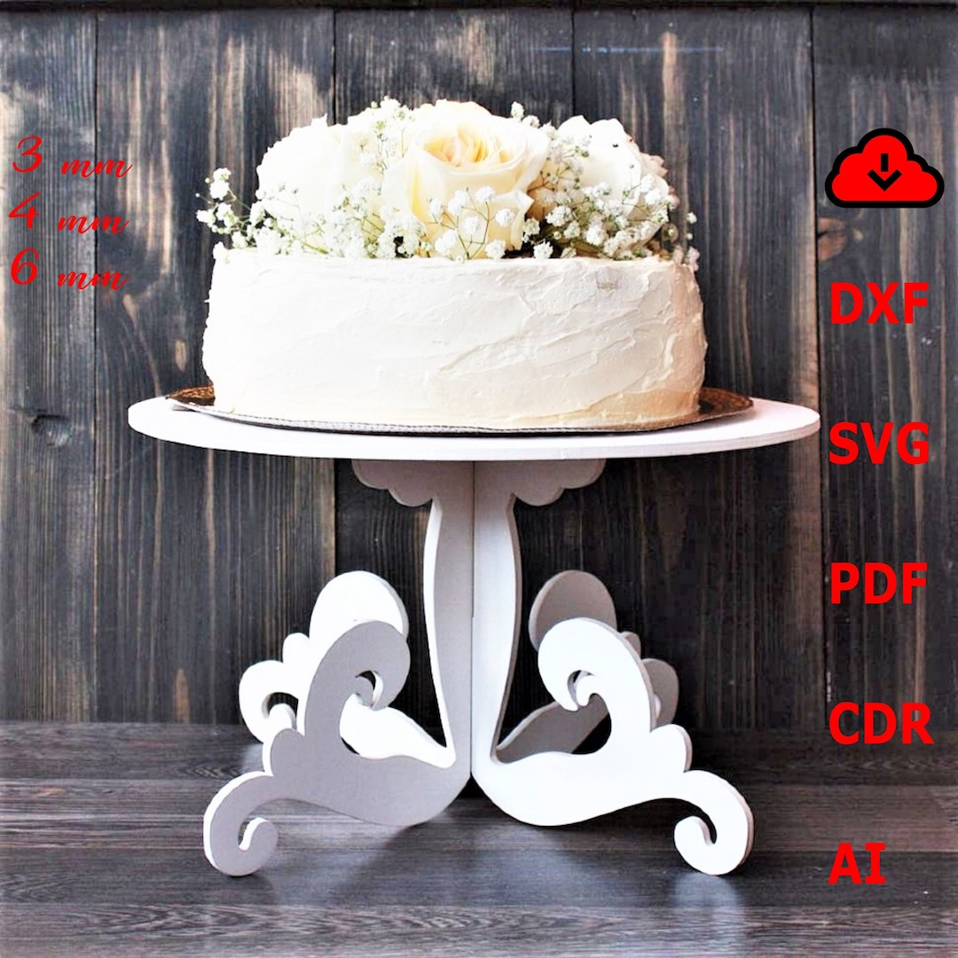 Wedding Cake Stand Laser Cut, Dessert Stand Laser Cut, Cupcake Stand ...