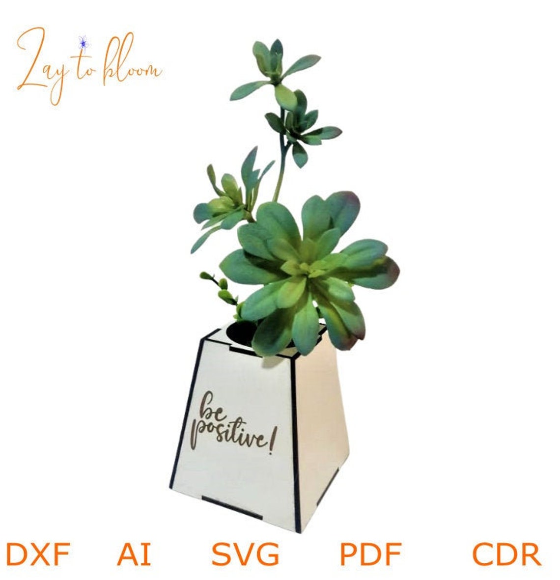 DXF Files for Laser Wooden Pot for Succulents Flowers Vector - Etsy
