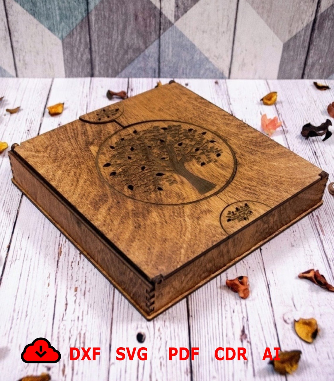 Wooden Box Laser Cut File Wooden Case for Gift Wood Box - Etsy