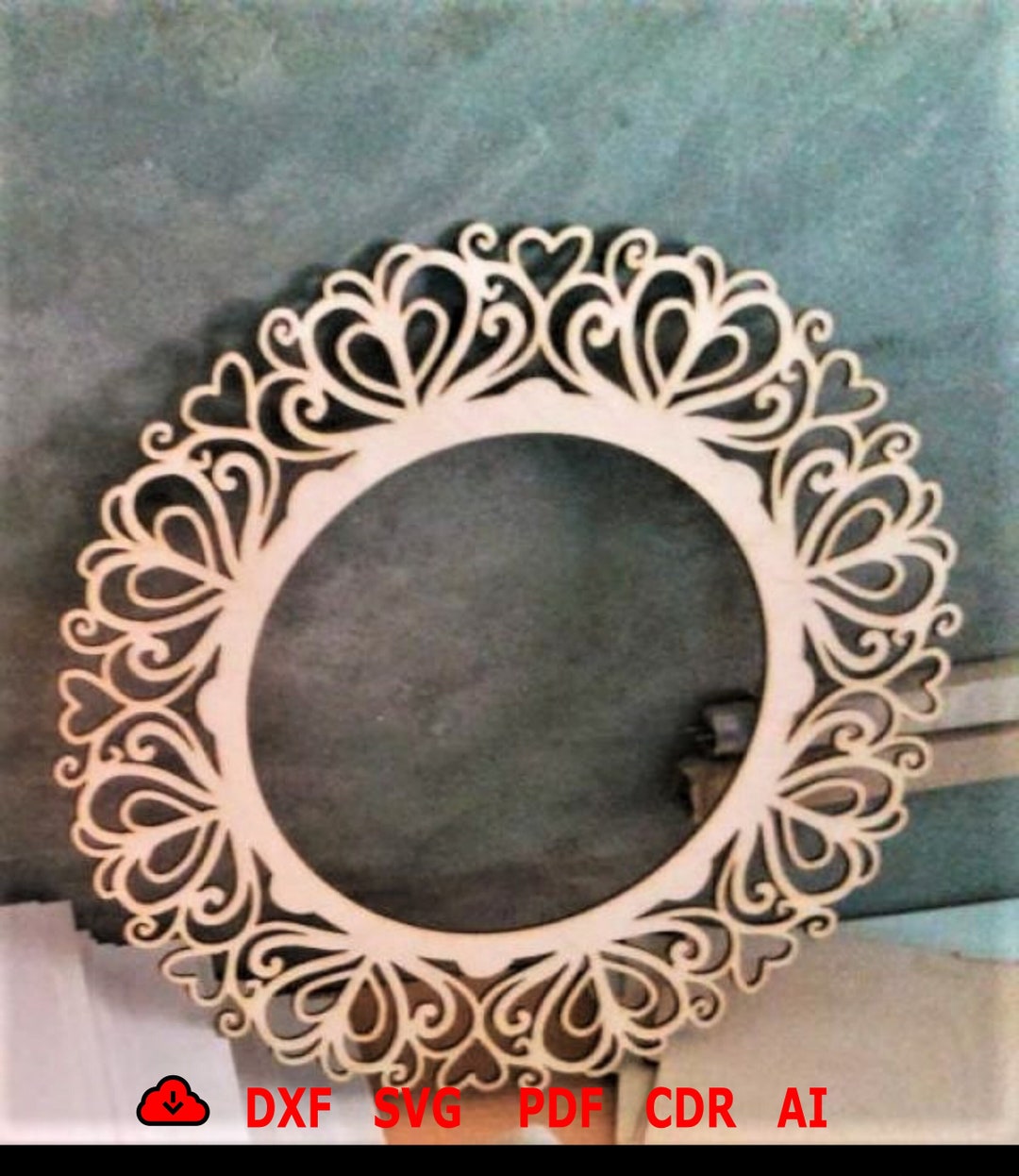 Round Frame Template Laser Cut Svg , Wooden Round Frame Template ...